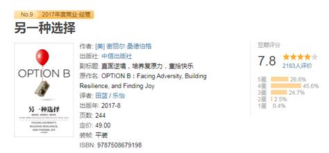 随心周六 人生从不完美，但每个人的生活永远都存在《另一种选择》谢丽尔桑德伯格美国政府