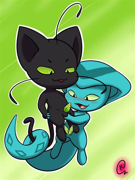 Rule 34 2 Penises Balls Black Body Blue Body Blush Domestic Cat Duo Felid Feline Felis