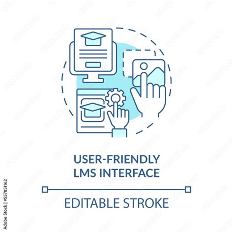 User Friendly Lms Interface Blue Concept Icon Learning Management System Feature Abstract Idea