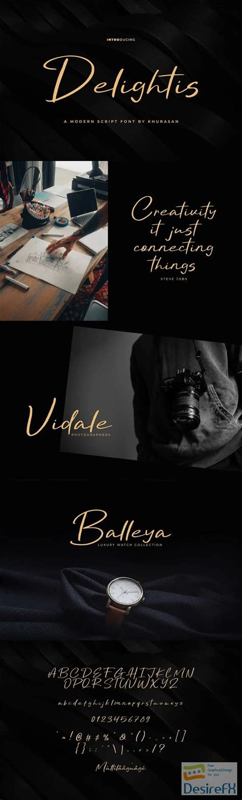 Download Delightis Stylish Modern Script Typeface Desirefxcom