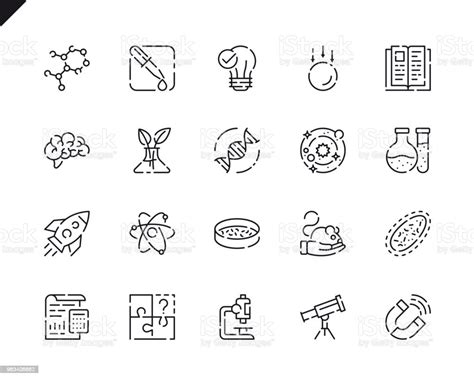 웹사이트 및 모바일 응용 프로그램에 대 한 간단한 설정된 과학 라인 아이콘 Dna에 대한 스톡 벡터 아트 및 기타 이미지 Dna 개체 그룹 건강관리와 의술 Istock