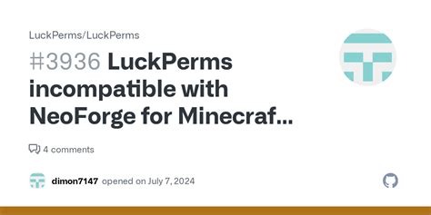 Luckperms Incompatible With Neoforge For Minecraft 121 · Issue 3936
