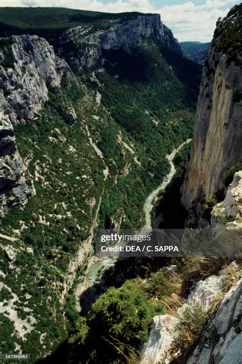The Limestone Gorges Carved By The Verdon River Provence Alpes Cote