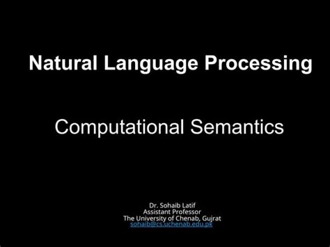 Computational Semanticsnlpnlpnlpnlppppt