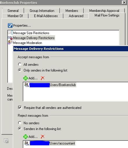 Can You Easily Restrict Or Accept Messages To A Distribution Group Dave Storks Imho