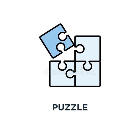 Puzzle Icon Simple Successful Solutions Solving Problem Outline