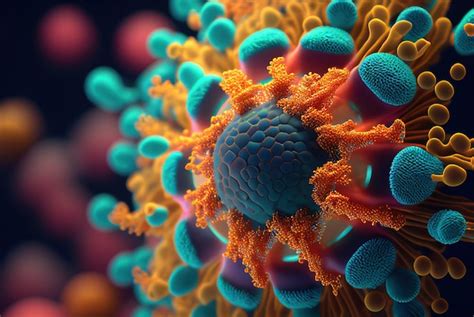 Premium Ai Image Closeup Virus Bacteria