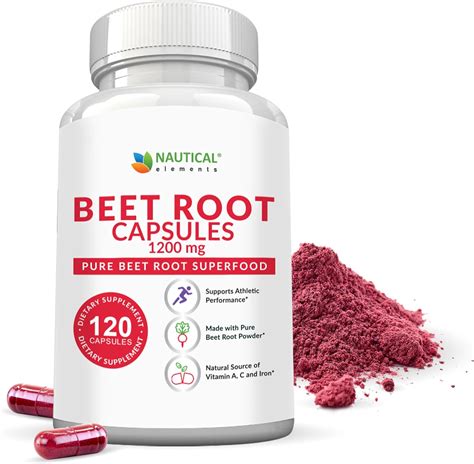 Beet Root Capsules 1200mg Per Serving 120 Beet Root