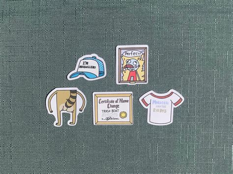 Regular Show Stuff Stickers 10 Pack Stinkostudio Etsy