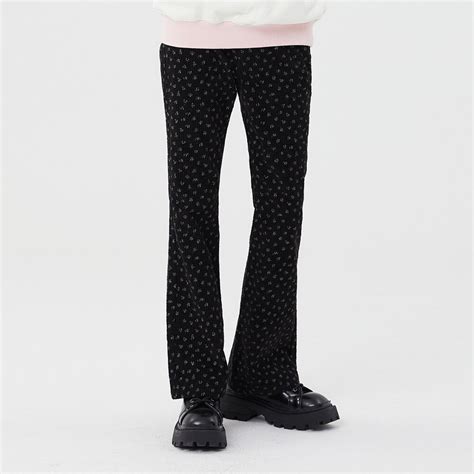 플라워 패턴 코듀로이 팬츠 [그린] 감도 깊은 취향 셀렉트샵 29cm