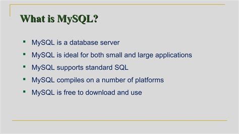Overview Of PHP And MYSQL PPT