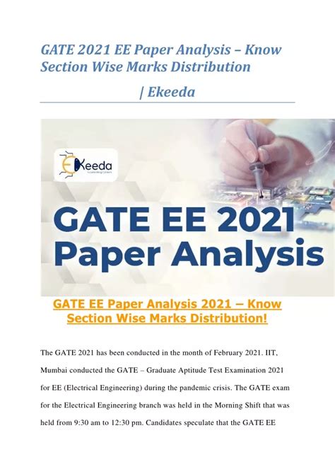 PPT GATE EE Paper Analysis Know Section Wise Marks Distribution PowerPoint Presentation