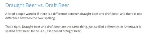 Draft Beer Vs Draught Beer Whats The Difference Rsi Dfw