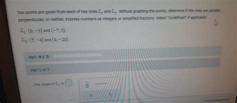 solved two points are given from each of two lines l and