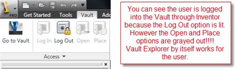 solved user can not open place from vault autodesk community