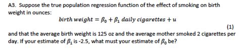 solved a3 suppose the true population regression function