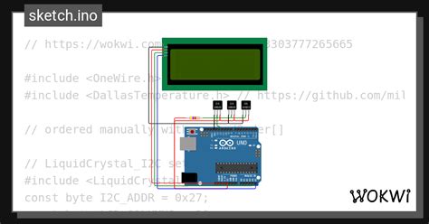 Ds18b20 Devices On Same Bus Wokwi Esp32 Stm32 Arduino Simulator