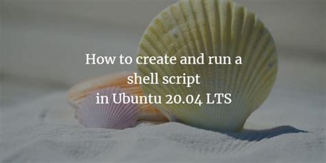 How To Create And Run A Shell Script In Ubuntu Lts