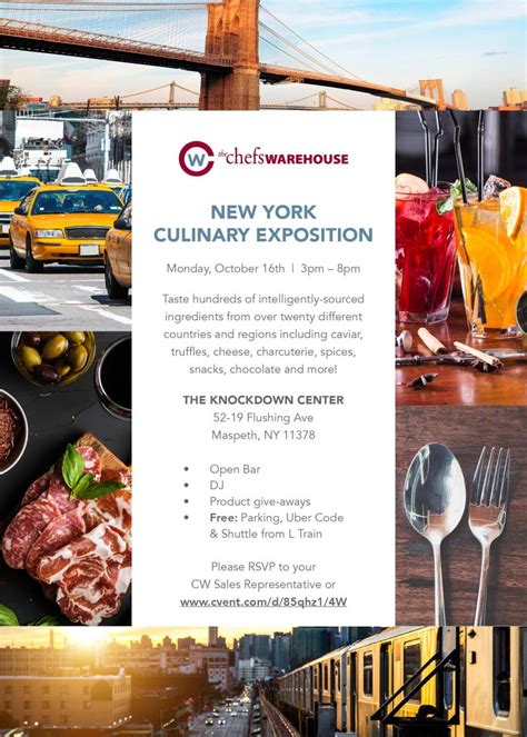 Rsvp For The New York Culinary Expo On October 16th From 3pm 8pm Sign