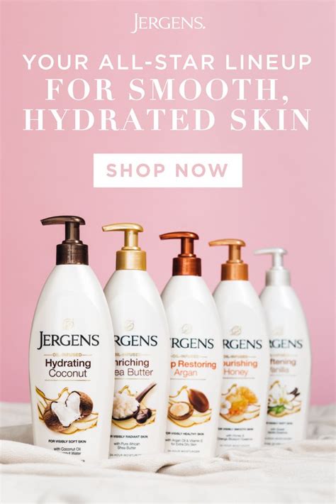 All Star Lineup For Smooth Skin Jergens Body Lotion Cocoa Butter