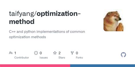 Github Taifyangoptimization Method C And Python Implementations Of Common Optimization Methods