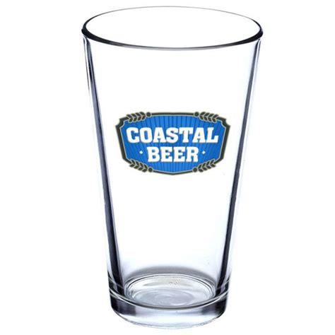 Promotional Clear 16 Oz Pint Glasses Custom Beer Glasses