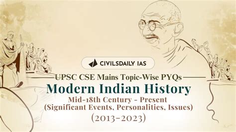 Upsc Mains Topic Wise Pyqs Modern History Civilsdaily