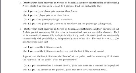 College Probability Theory Would Anyone Be Able To Help Me