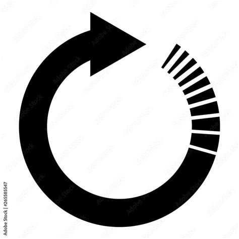 Circle Arrow With Tail Effect Circular Arrows Refresh Update Concept