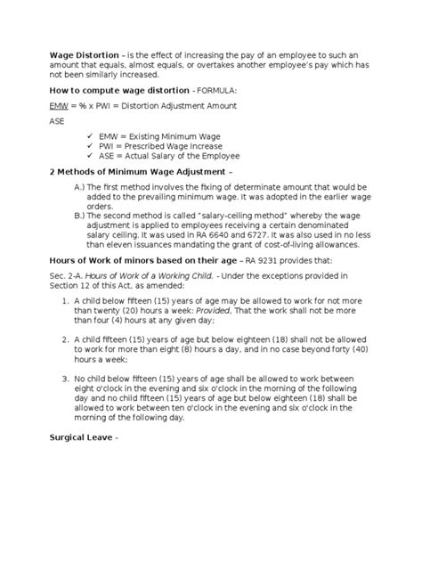 Wage Distortion Pdf Wage Salary