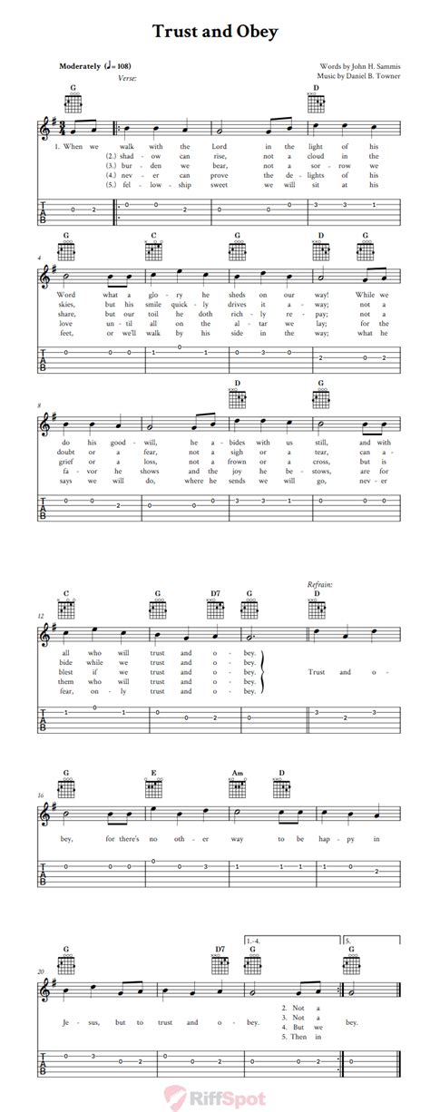 Trust And Obey Guitar Chords Ppt Trust And Obey Powerpoint