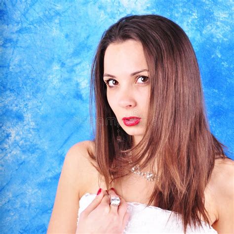 Beautiful Dark Haired Girl Sitting On The Beach Stock Image Image Of
