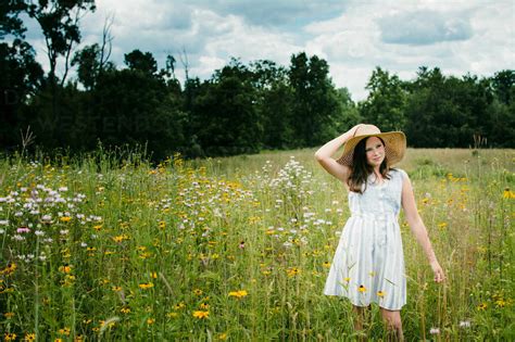 Girl In Flower Field Photography