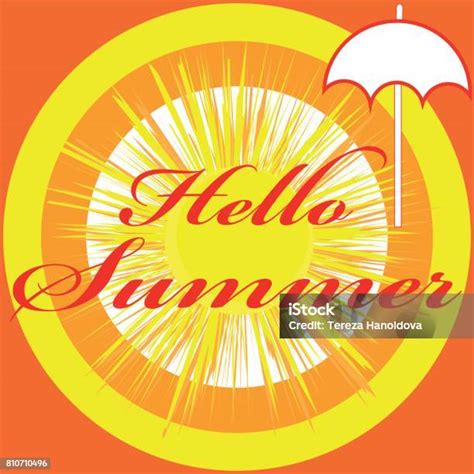 안녕하세요 여름 이미지 색상 배경에 고립 벡터 일러스트입니다 개념에 대한 스톡 벡터 아트 및 기타 이미지 개념 개념과 주제 계절 Istock