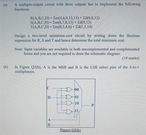 solved a multiple output circuit with three outputs has to