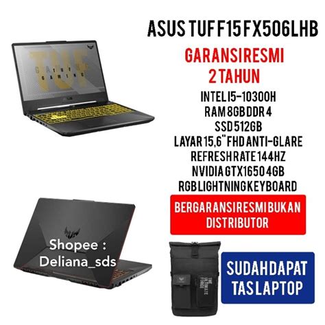 Jual Laptop Gaming Asus Tuf F Fx Lhb Garansi Resmi Tahun Laptop Asus Gaming Tuf F