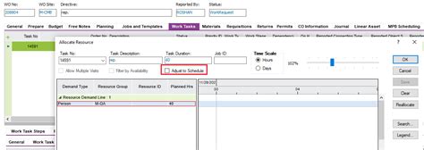 Default Behavior Of Adjust To Schedule Check Box In Allocate Resources Gantt Ifs Community