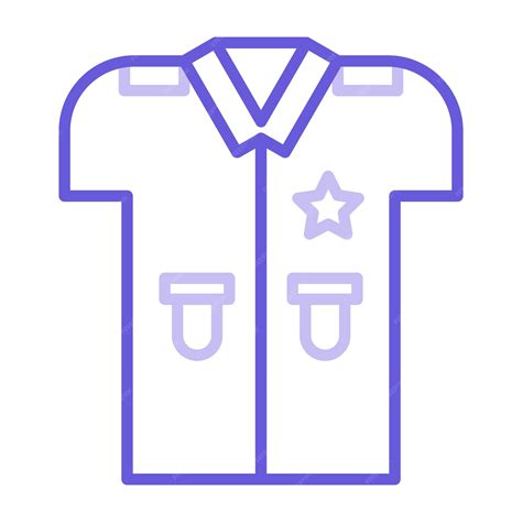 경찰 유니폼 터 일러스트레이션 프리미엄 벡터