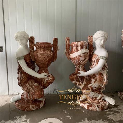 Elegant Hand Carved Nude Women Statues Sex Girl Decorative Nude Stone