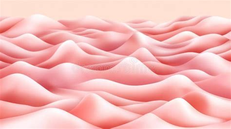 Abstract Pink Waves Create A Smooth Flowing Texture Evoking A Calming Atmosphere Stock
