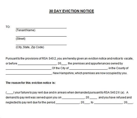 Sample 30 Day Eviction Notice California Templatevercelapp