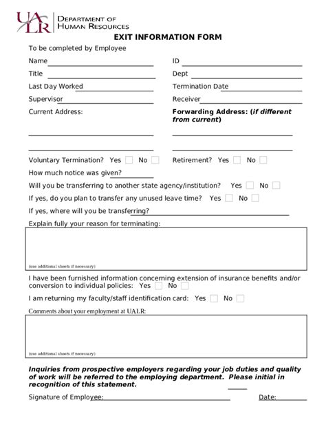 Exit HR Letter Ats Doc Template PdfFiller