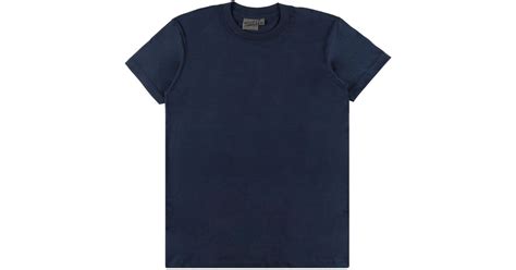 Naked Famous Naked Famous Circular Knit T Shirt In Blue For Men