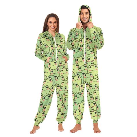 Happy Frogs Adult Onesie Pajamas Crystal Velvet Ultra Soft Warm