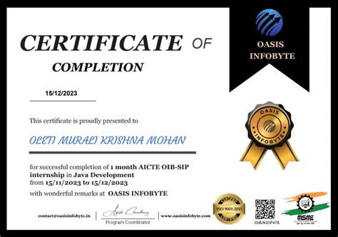 Murali Oleti On Linkedin Internshipjourney Javadeveloper