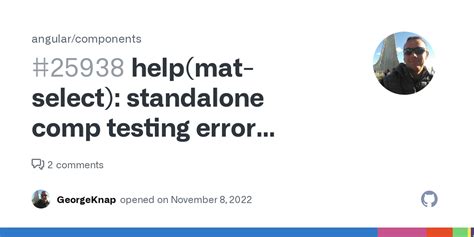 help mat select standalone comp testing error typeerror element animate is not a function