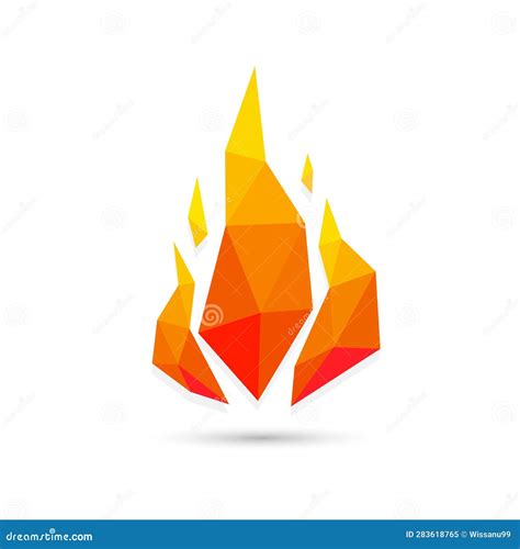 Abstract Fire Triangle Geometric Design Stock Vector Illustration Of