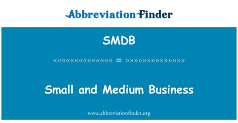 Smdb Significa Pequenas E Médias Empresas Small And Medium Business