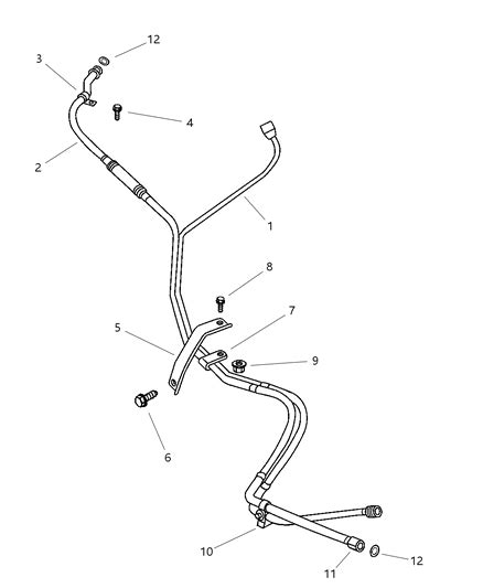 Fuel Lines Front 1999 Dodge Ram Van