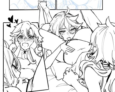 Rule 34 2girls Blush Clothing Aside Commentary Request Cunnilingus